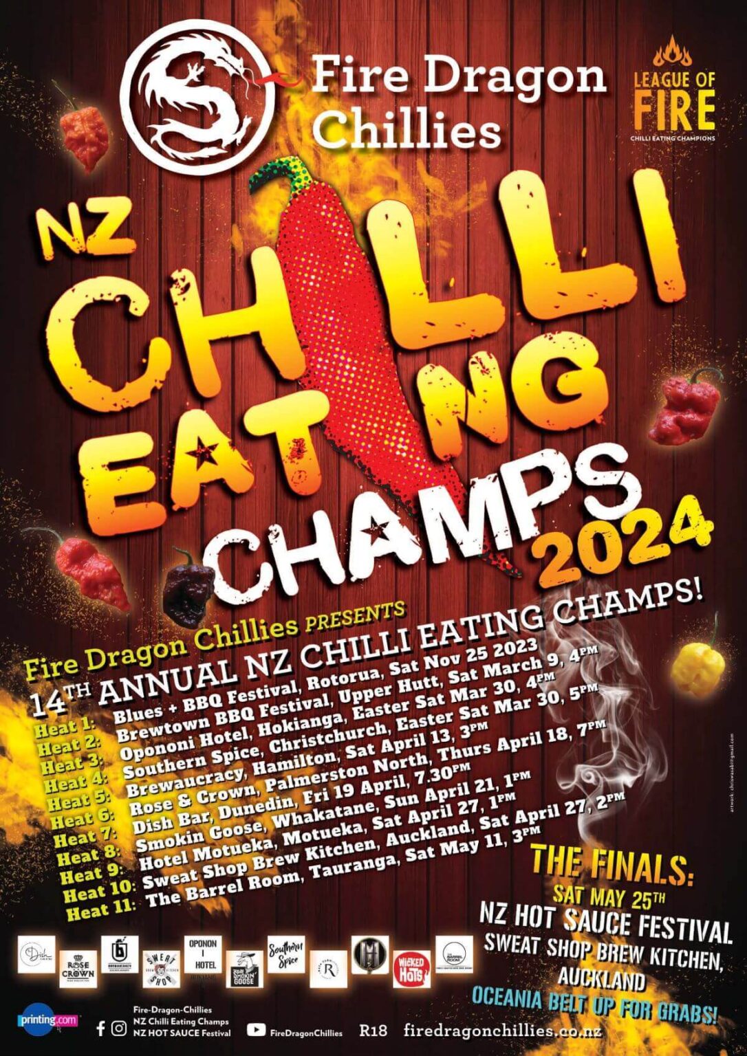 NZ Chilli Eating Champs 2024 - Fire Dragon Chillies for Hot Sauces ...